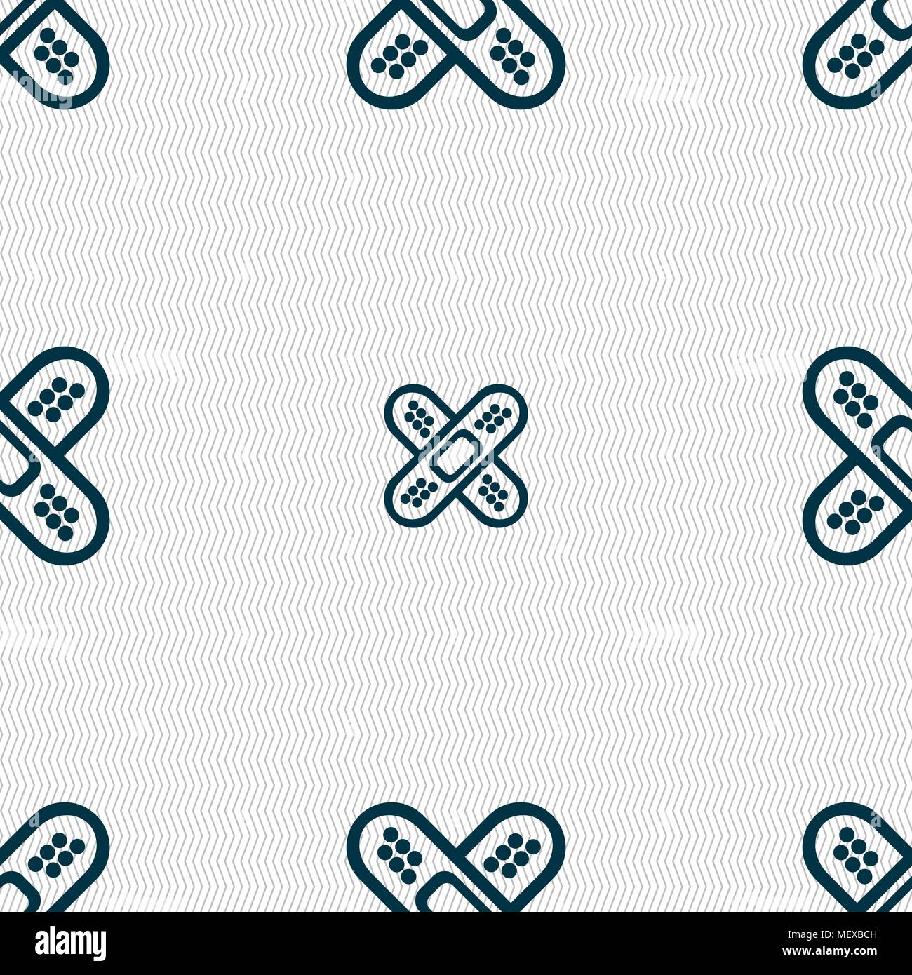 adhesive plaster sign. Seamless pattern with geometric texture. Vector ...