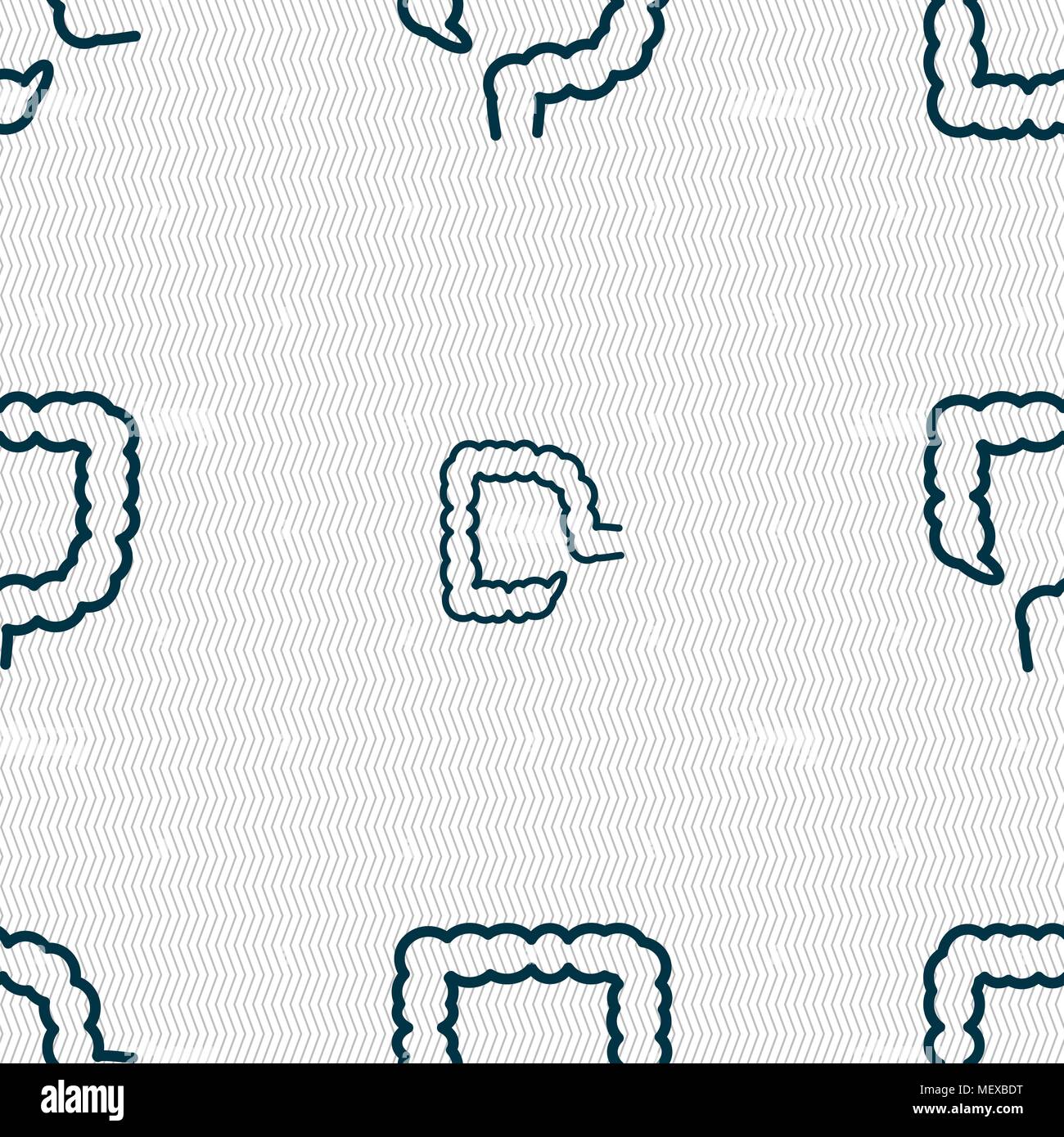 large intestine sign. Seamless pattern with geometric texture. Vector ...