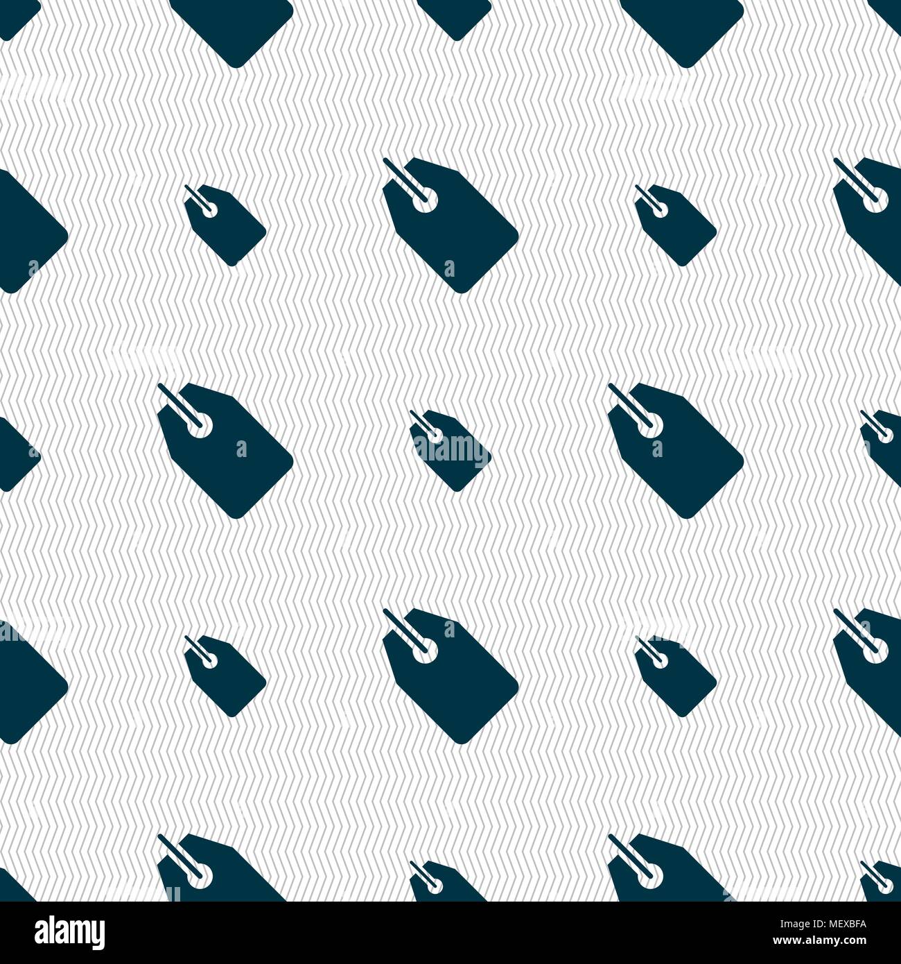 Web stickers, tags and banners icon sign. Seamless pattern with ...