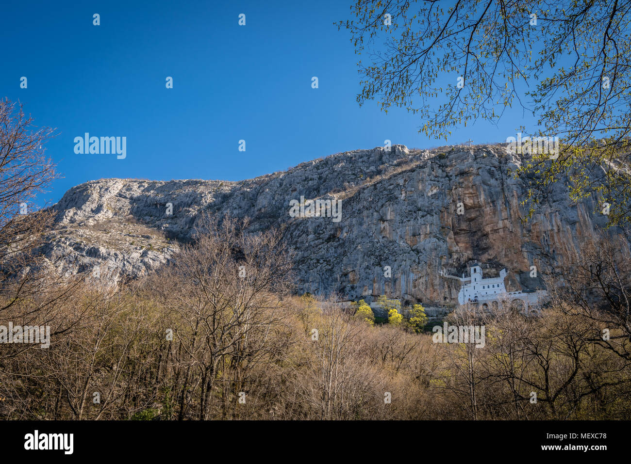 Stunningly located famous landmark Ostrog Orthodox monastery in ...