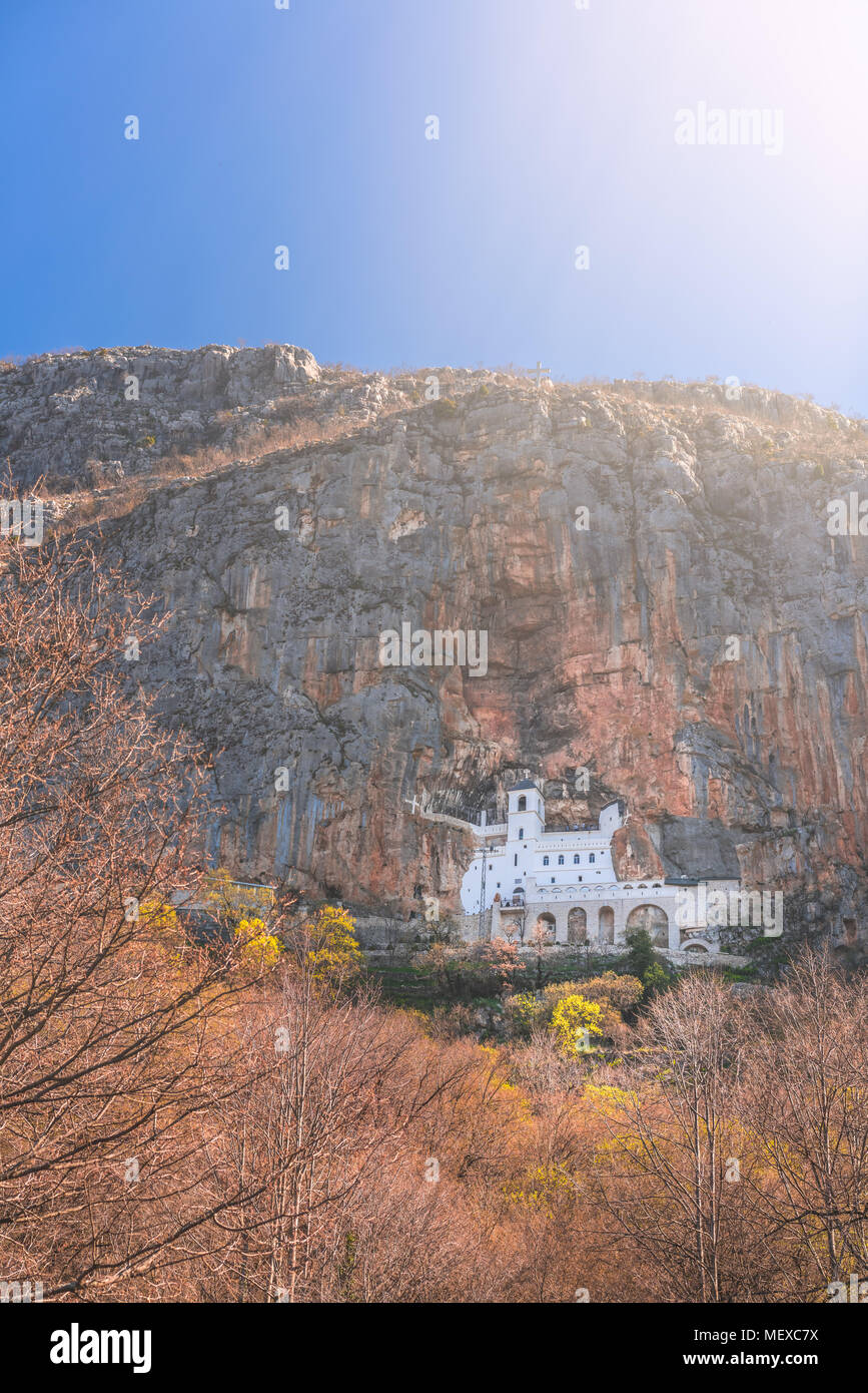 Stunningly located famous landmark Ostrog Orthodox monastery in ...