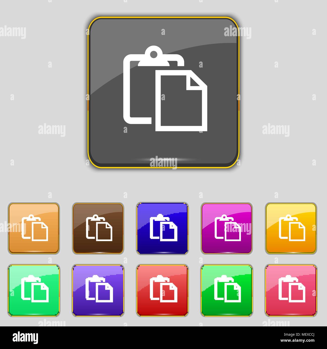 Edit document sign icon. content button. Set colour button. Modern UI website navigation Vector ...
