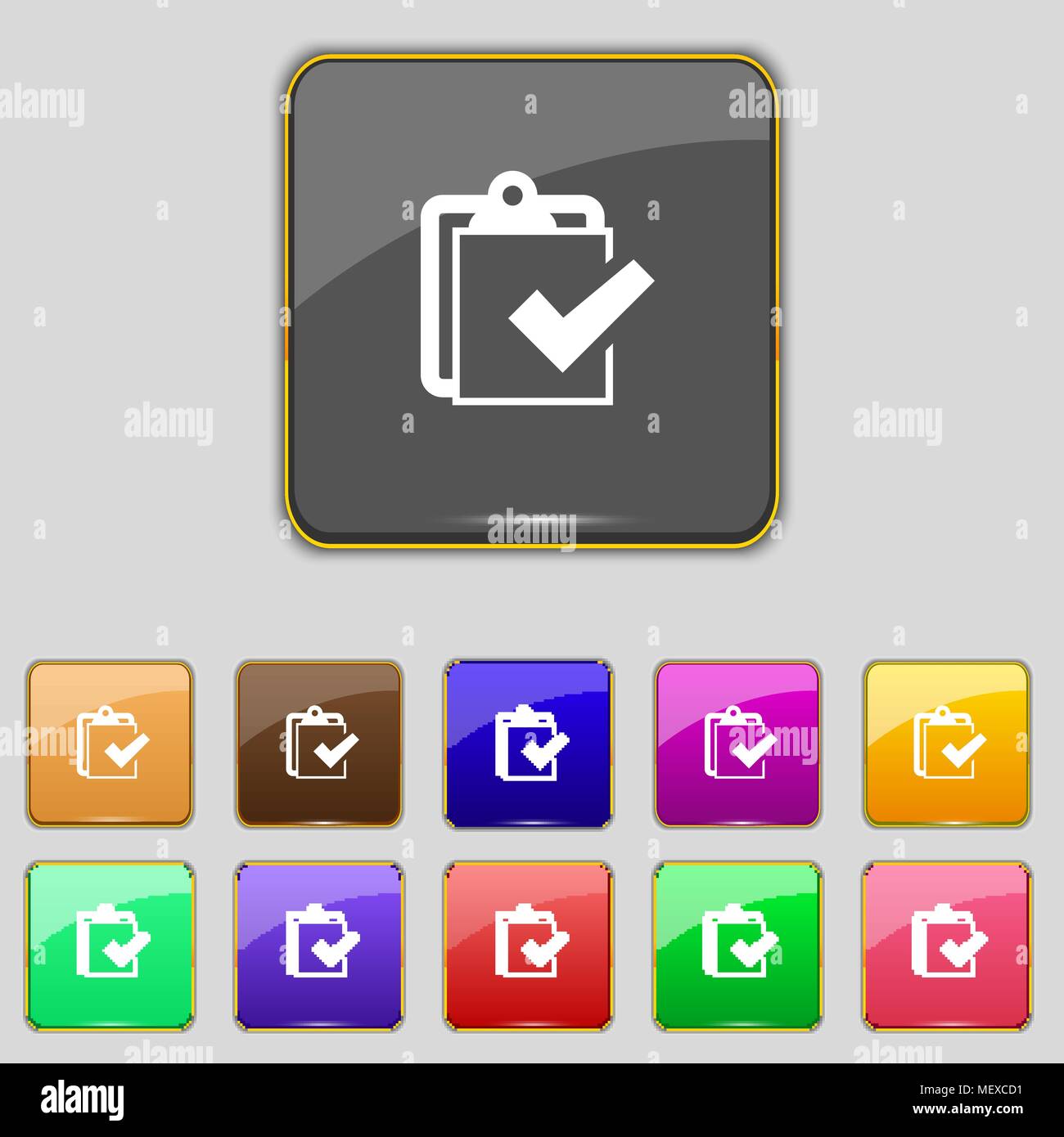 Edit document sign icon. content button. Set colour button. Modern UI website navigation Vector ...