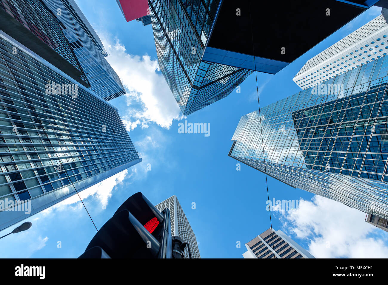 Modern skyscrapers shot with perspective Stock Photo - Alamy