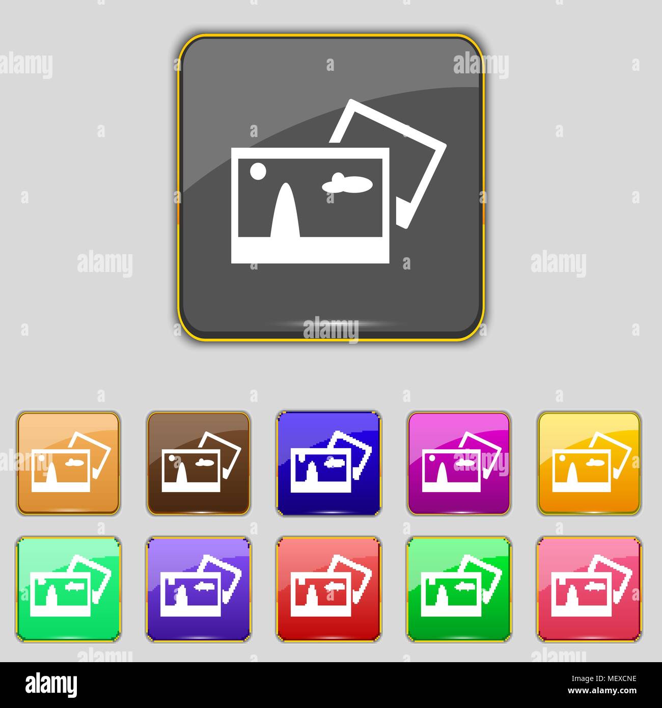 Copy File JPG sign icon. Download image file symbol. Set colourful ...