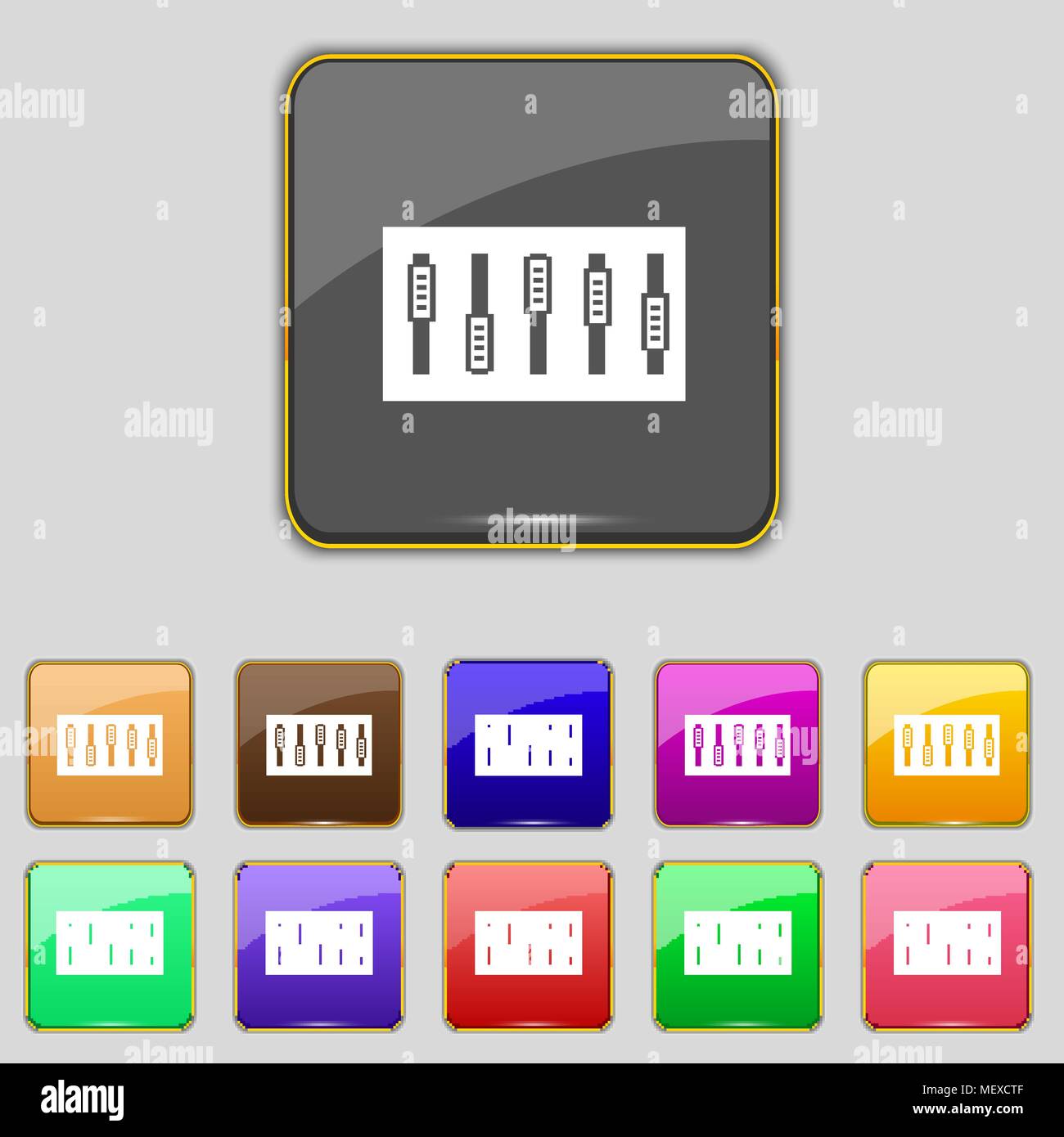 Dj console mix handles and buttons icon symbol. Trendy, modern design ...