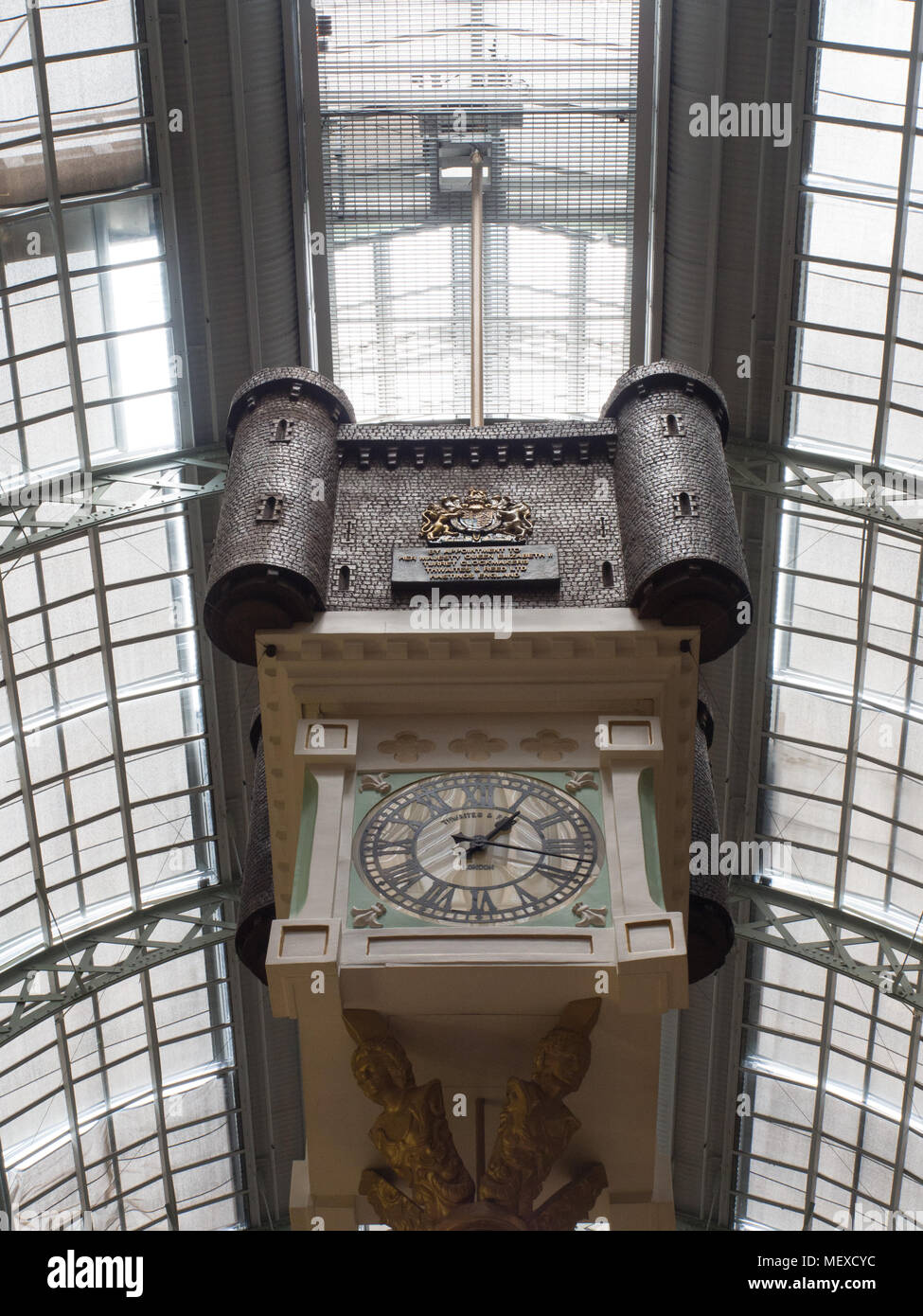 Large Clock In The Queen Victoria Building Sydney Stock Photo - Alamy