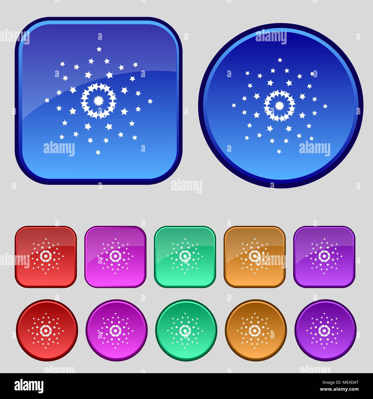 Star sign icon. Favorite button. Navigation symbol. Set colourful ...