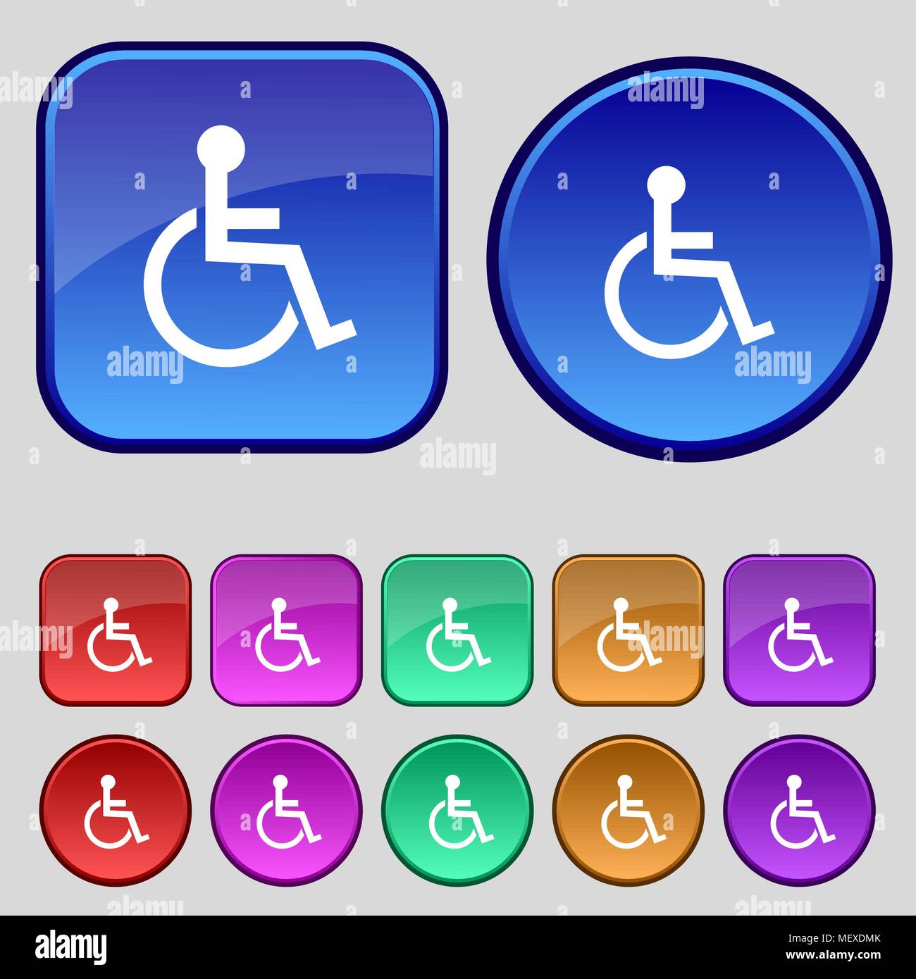 Disabled sign icon. Human on wheelchair symbol. Handicapped invalid ...