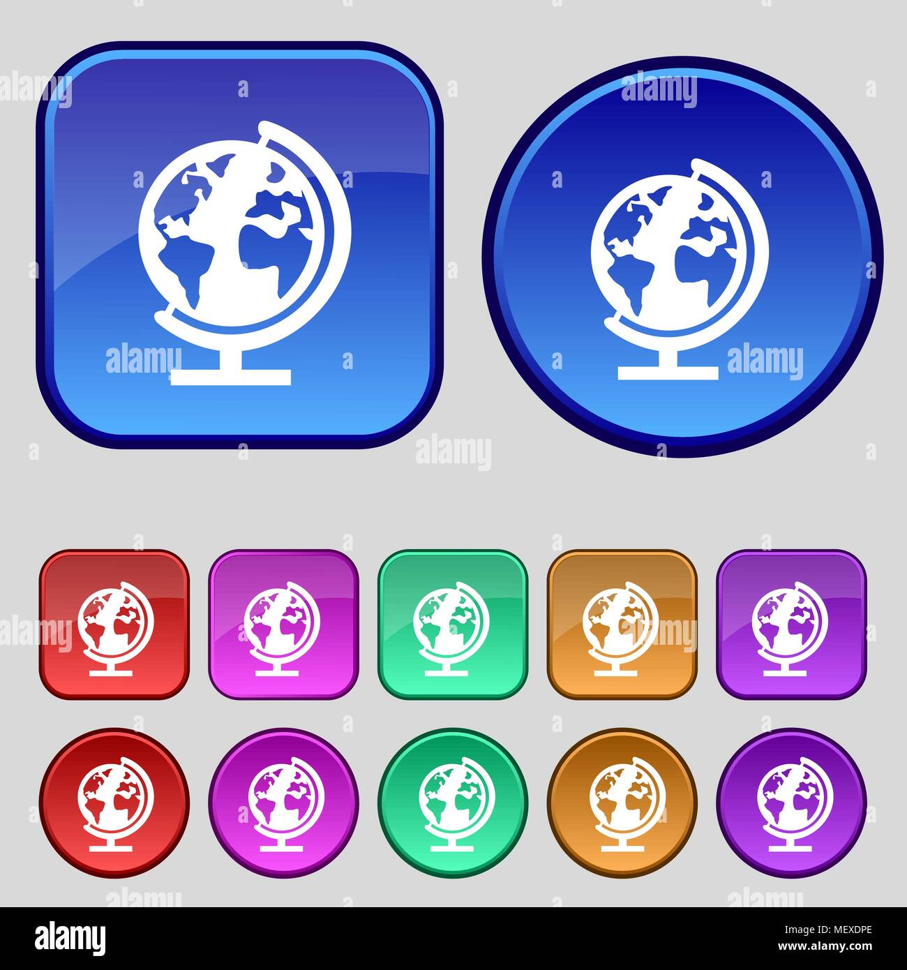 Globe sign icon World map geography symbol. Globe on stand for studying ...