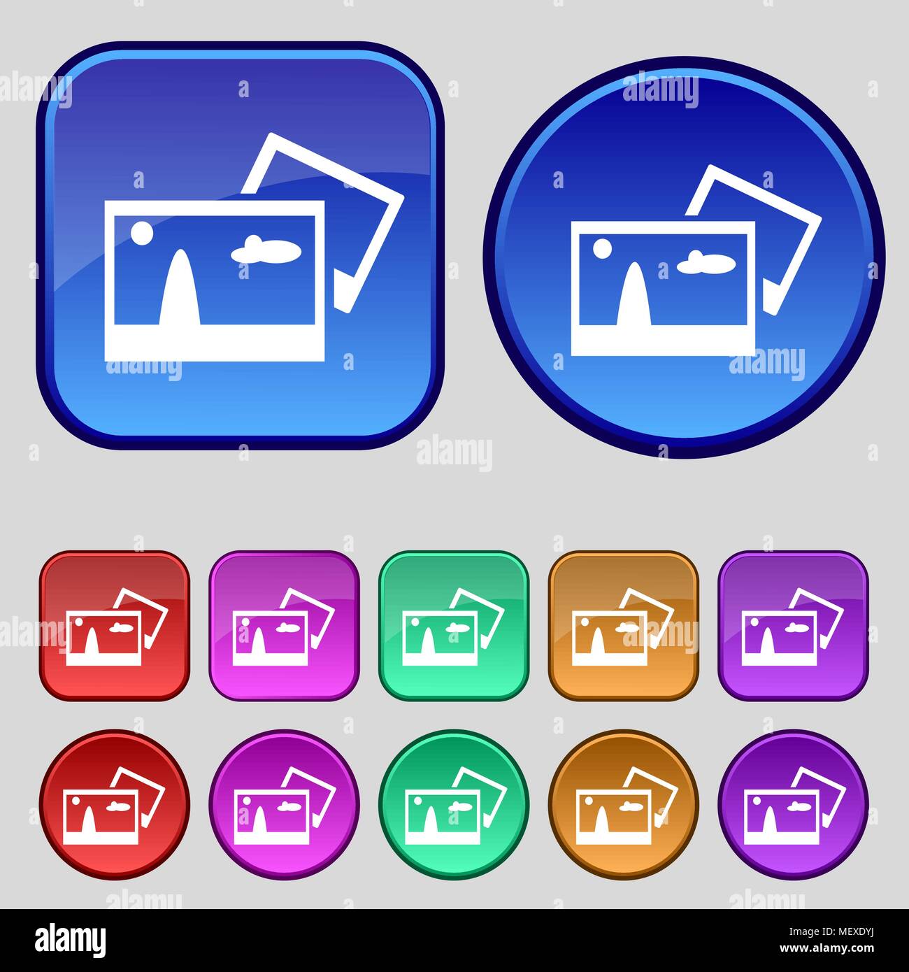 Copy File Jpg Sign Icon. Download Image File Symbol. Set Colourful