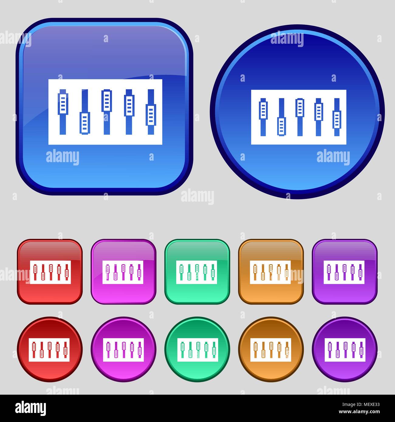 Dj console mix handles and buttons icon symbol. Trendy, modern design ...