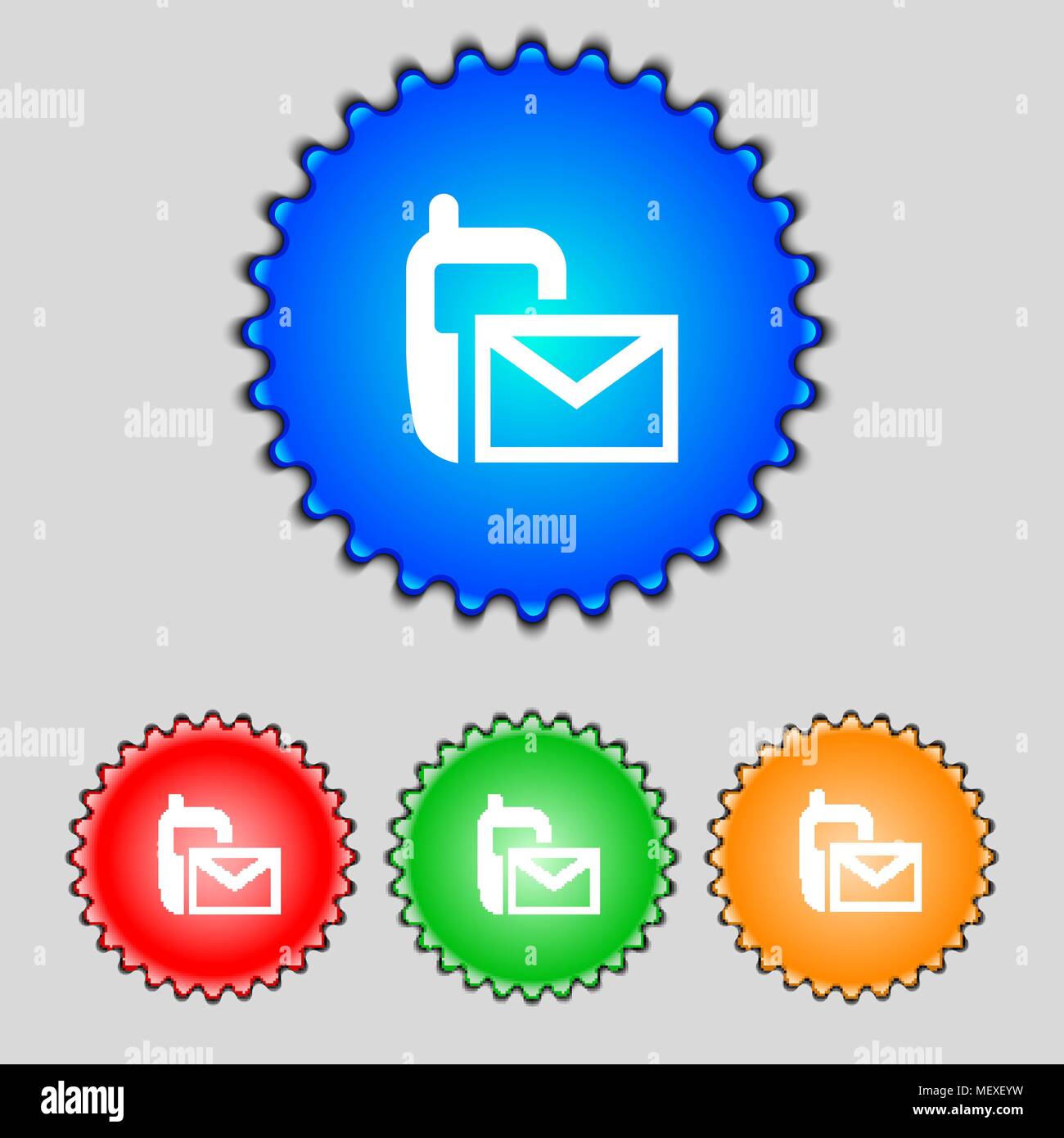 Mail icon. Envelope symbol. Message sms sign.navigation button Set ...