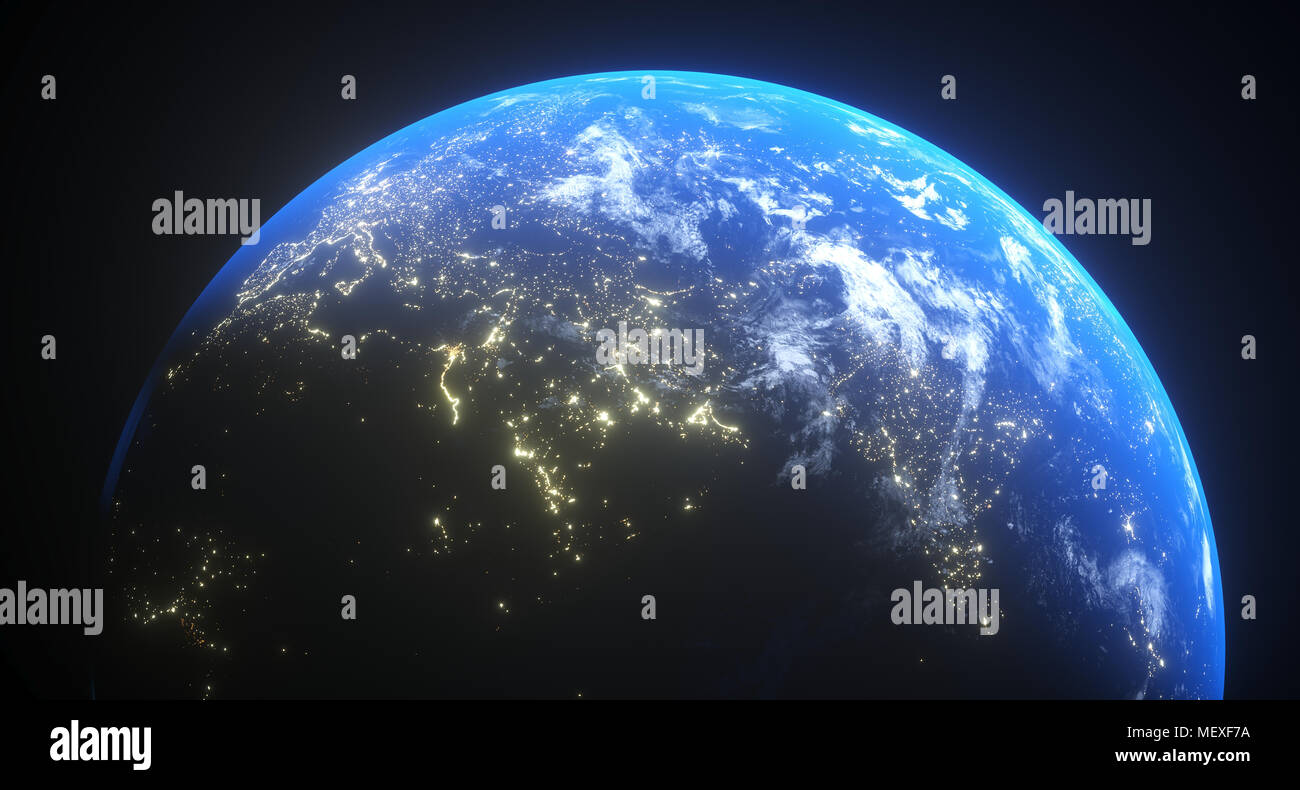 Planet earth nasa rendering hi-res stock photography and images - Alamy