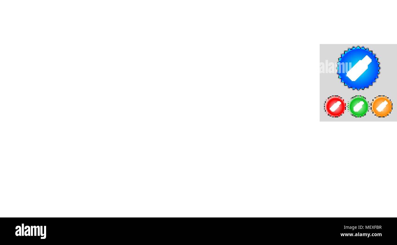 Usb sign icon. Usb flash drive stick symbol. Set colourful buttons ...