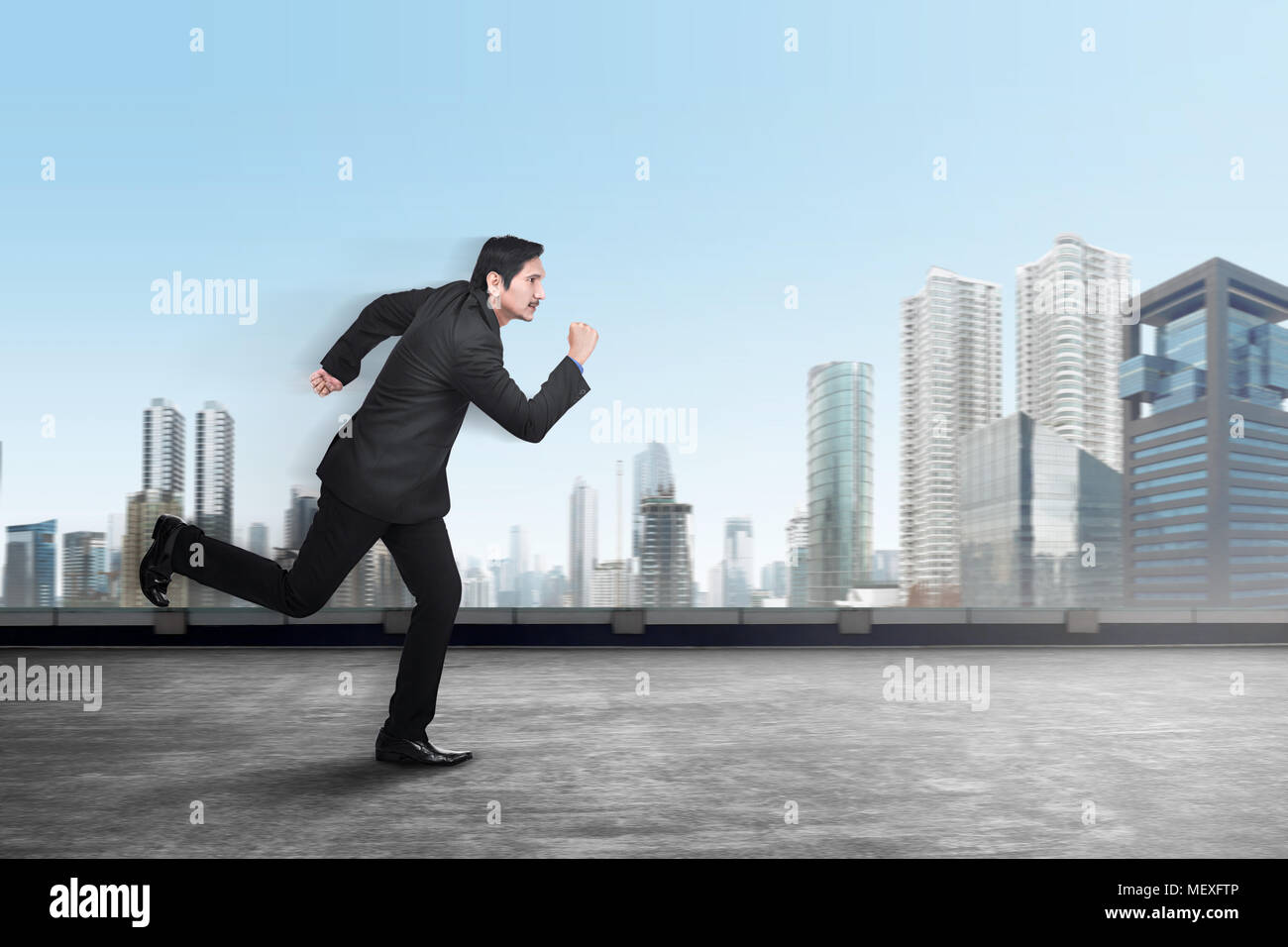 Business man running on street hi-res stock photography and images - Alamy