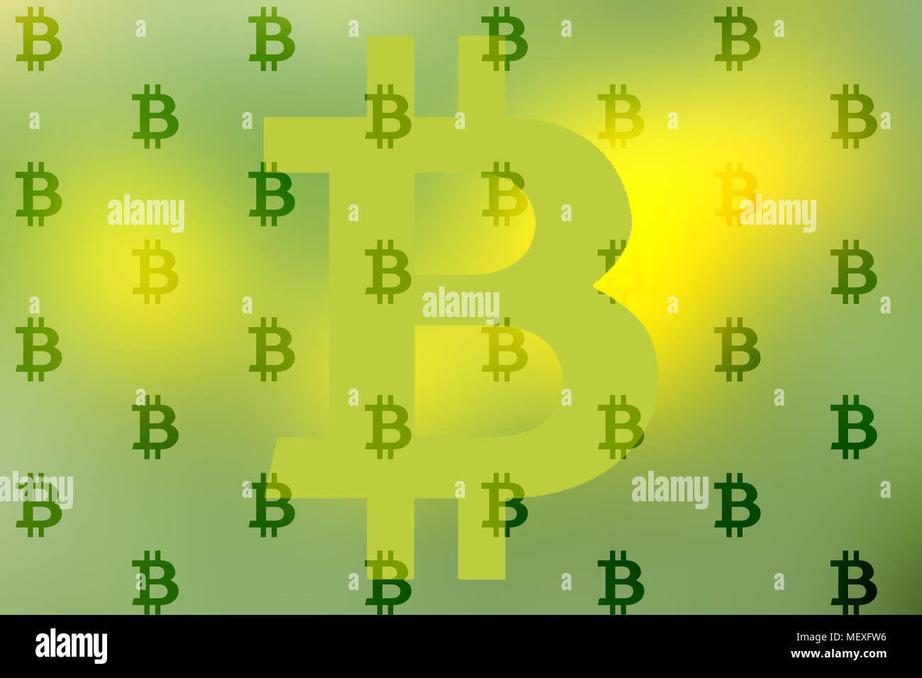 bitcoin cryptocurrency green and yellow texture background Stock Photo ...