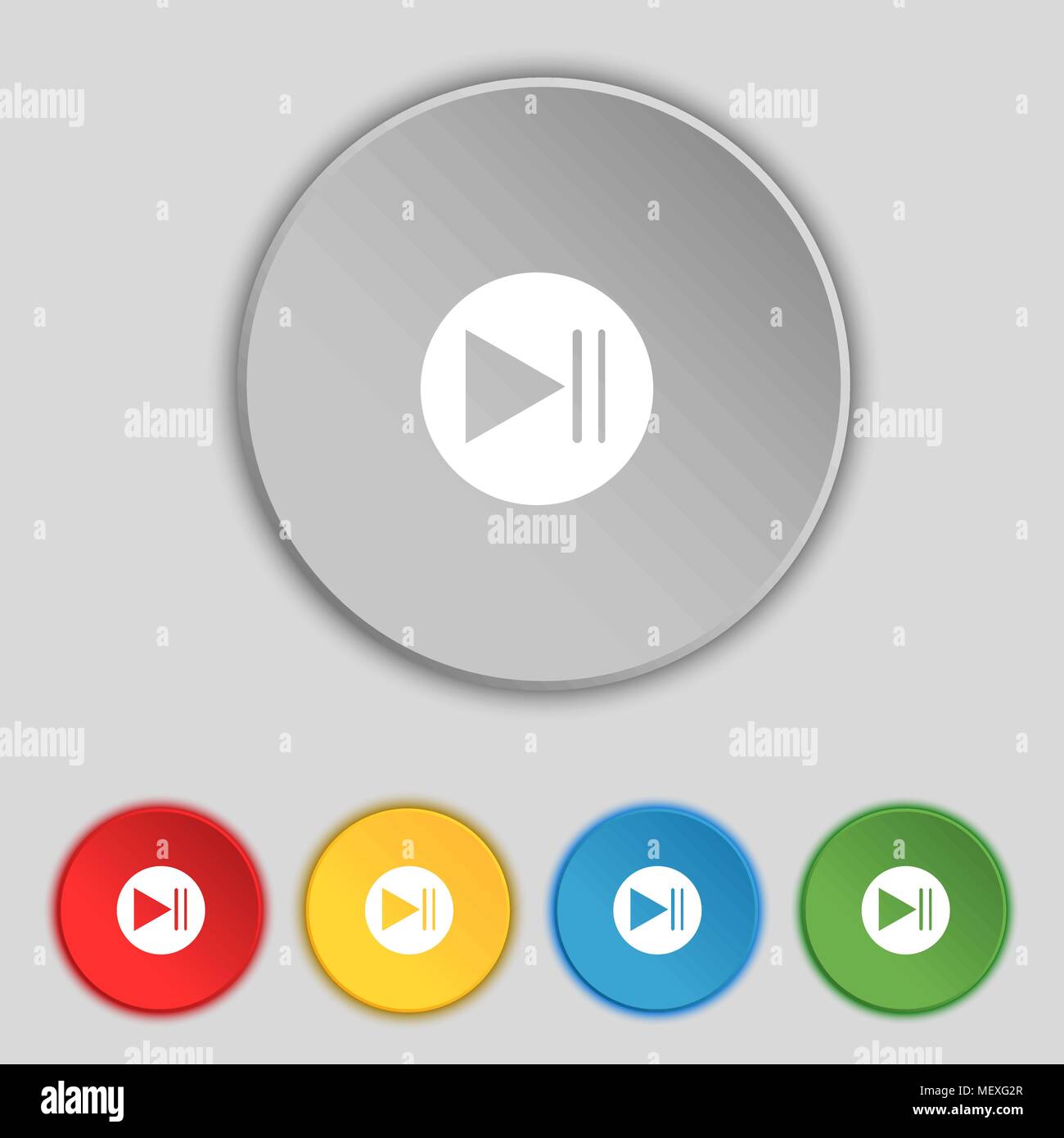 Arrow sign icon. Next button. Navigation symbol. Set colourful buttons ...