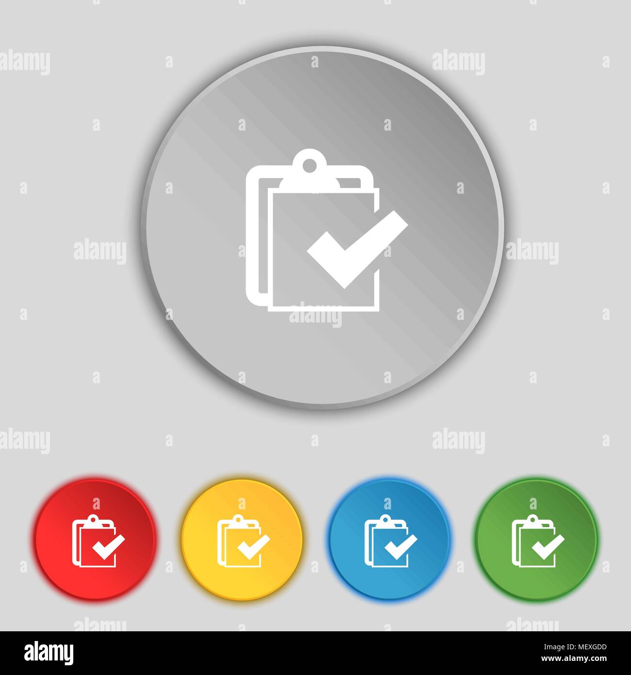 Edit document sign icon. content button. Set colour button. Modern UI ...