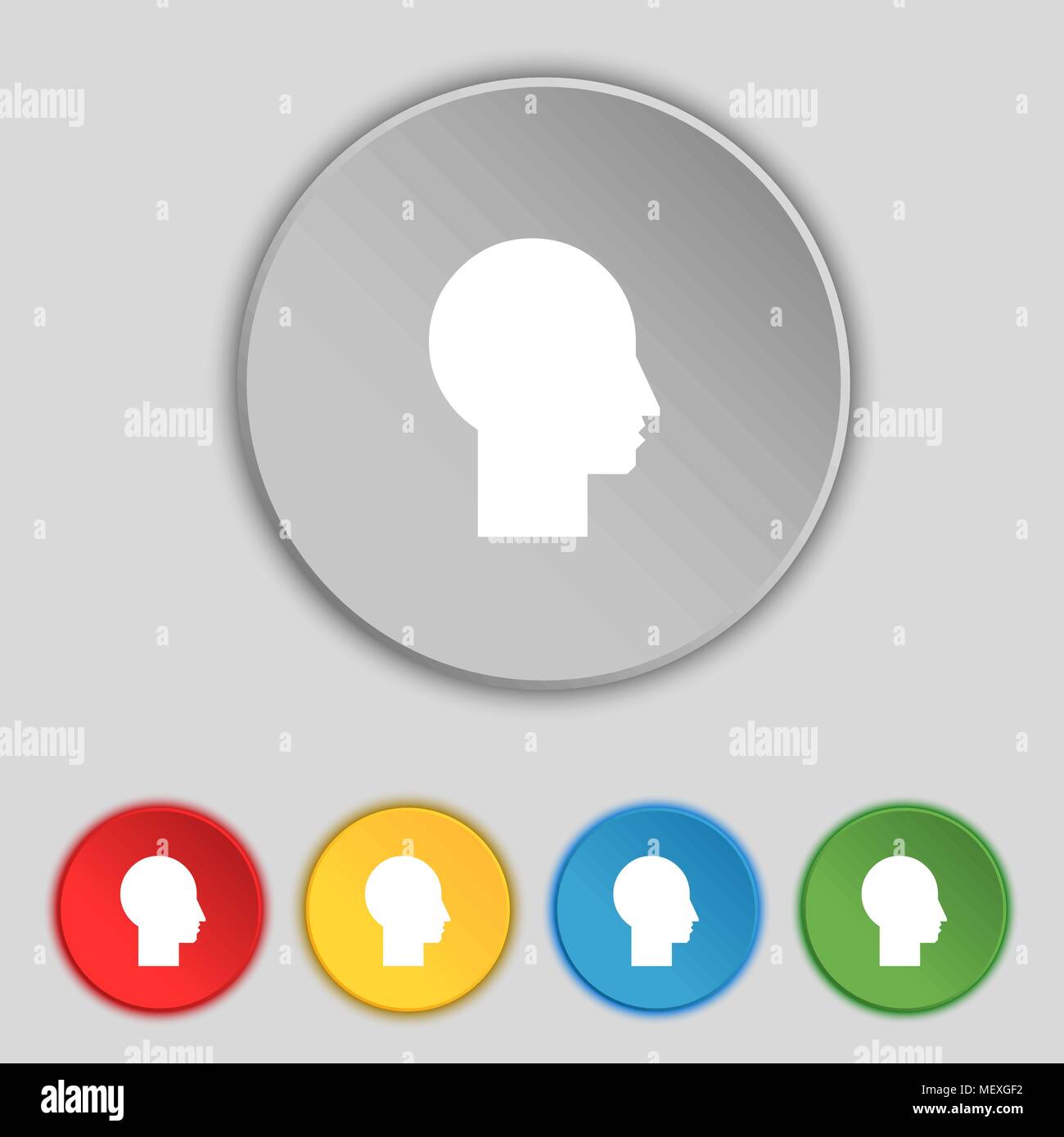 User sign icon. Person symbol. Set colourful buttons. Modern UI website ... User sign icon. Person symbol. Set colourful buttons. Modern UI website ...