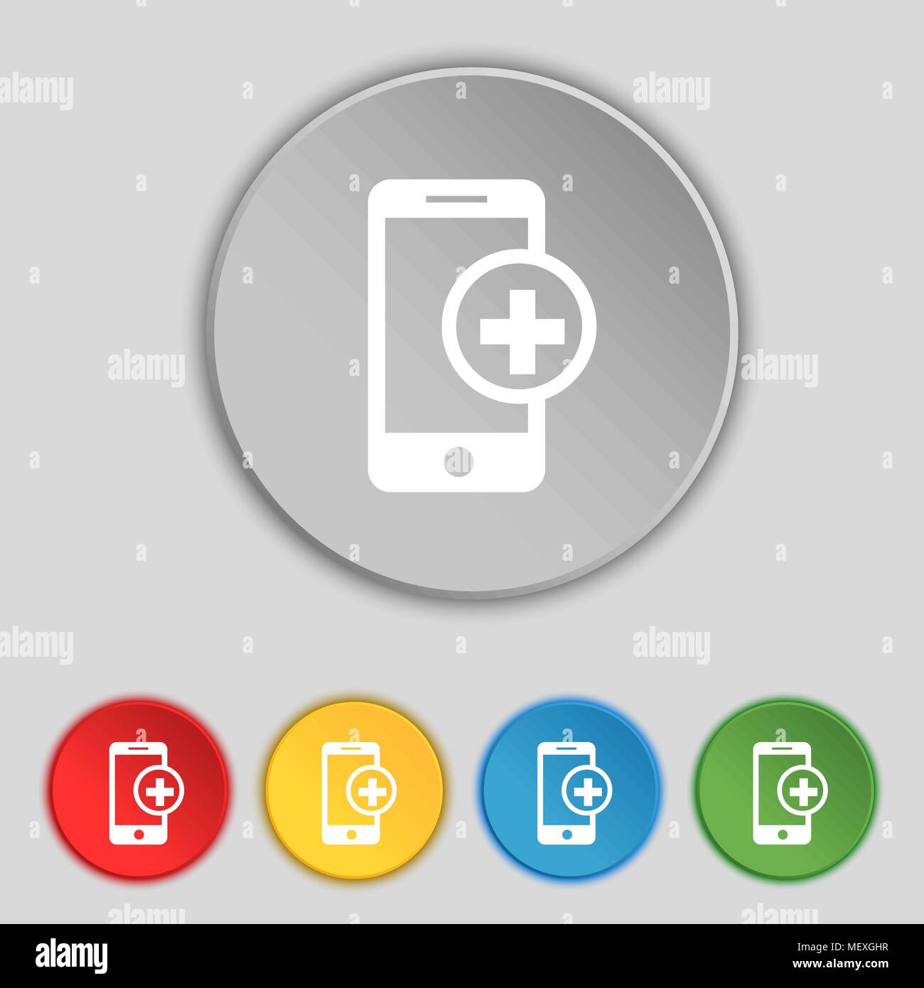 Mobile devices sign icon. mobile with symbol plus. Map pointers ...