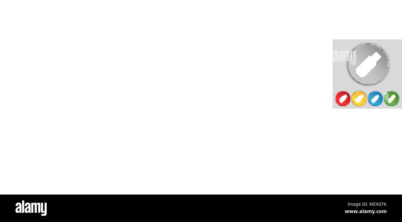 Usb sign icon. Usb flash drive stick symbol. Set colourful buttons ...