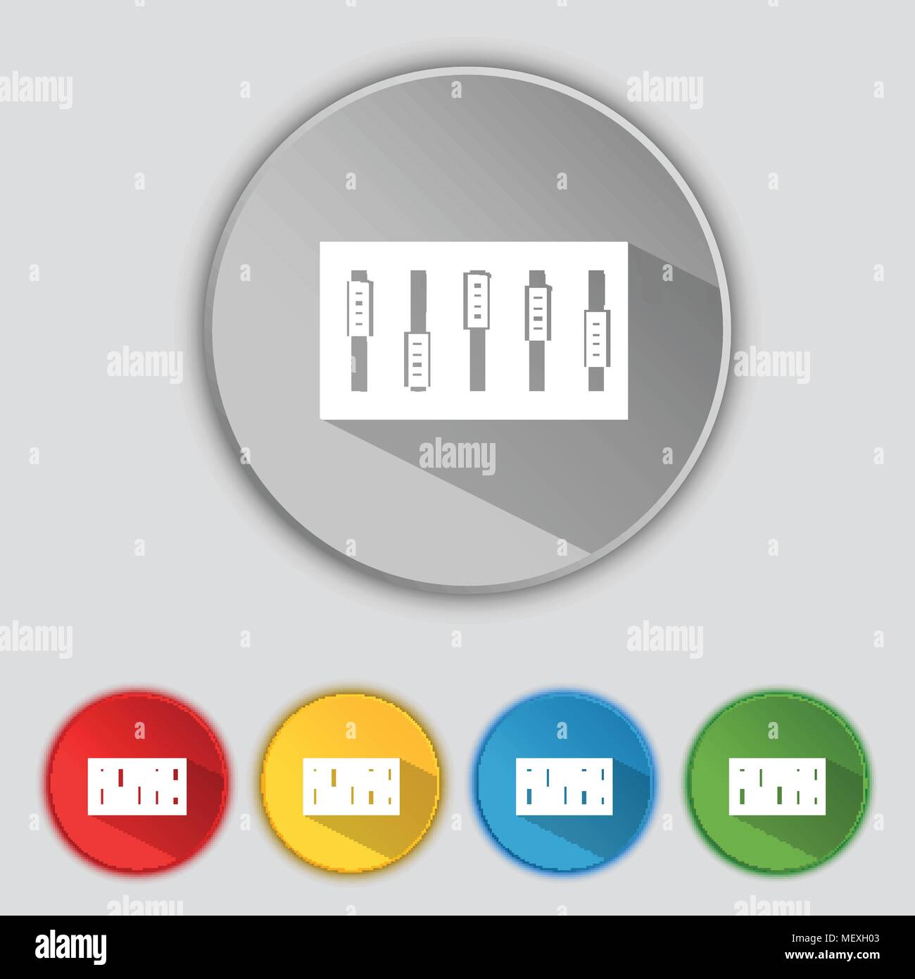 Dj console mix handles and buttons icon symbol. Trendy, modern design ...