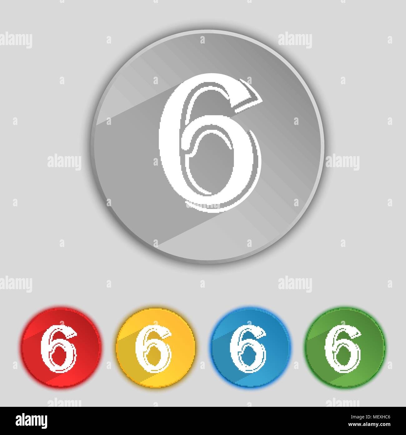 Number 6 buttons hi-res stock photography and images - Alamy