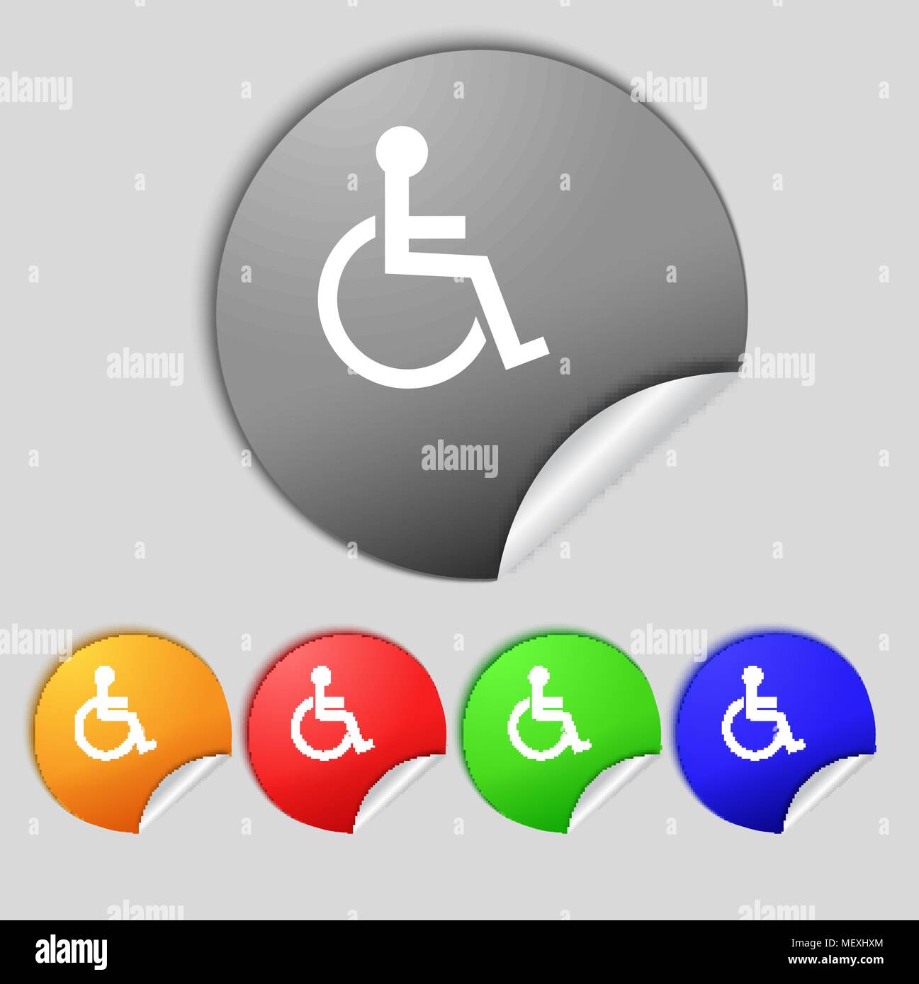 Disabled sign icon. Human on wheelchair symbol. Handicapped invalid ...