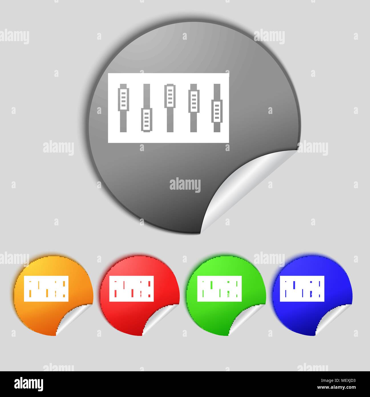 Dj console mix handles and buttons icon symbol. Trendy, modern design ...