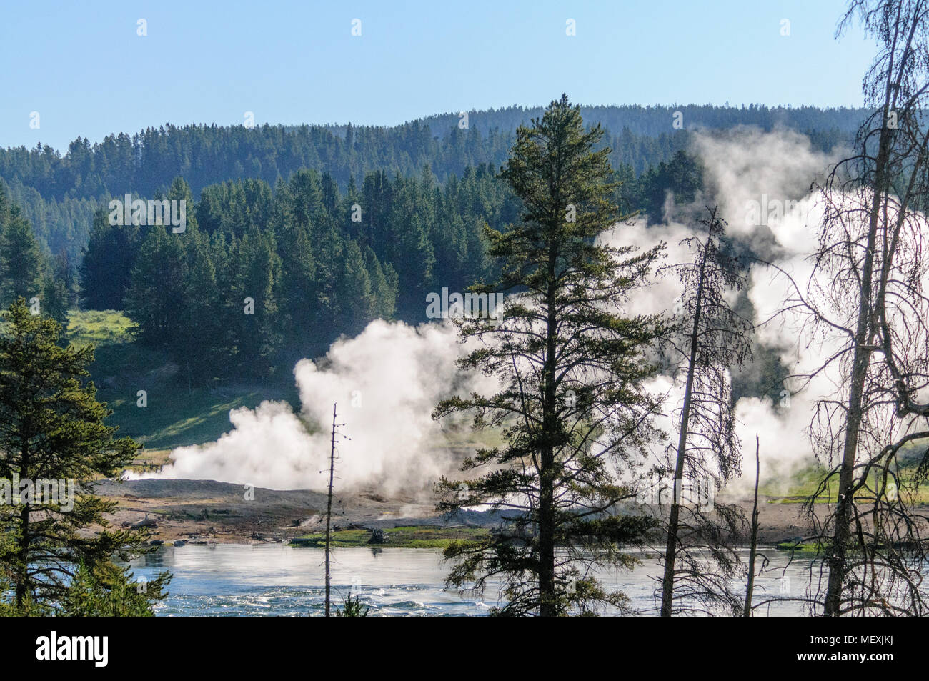 Geyser at Mud Volcano Stock Photo - Alamy