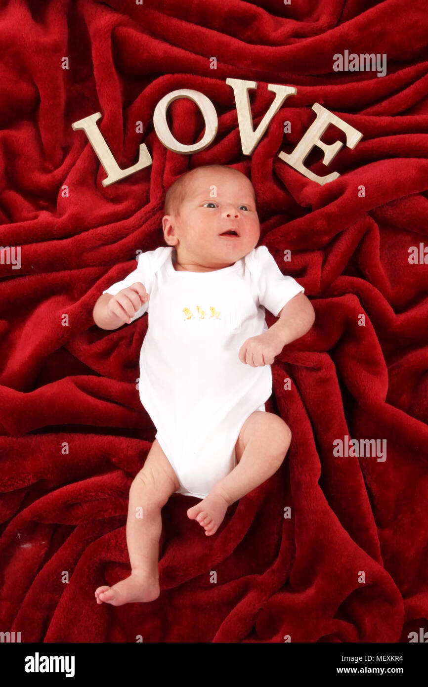 1 week old baby boy Stock Photo - Alamy