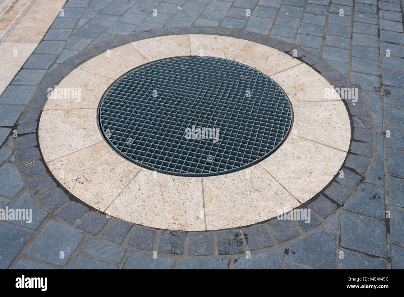 rainwater drainage grate, drainage system of rain Stock Photo - Alamy