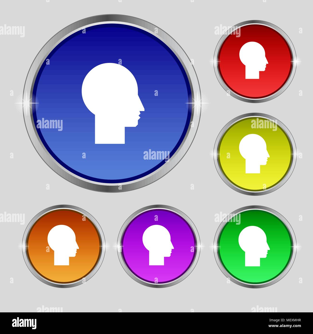 User sign icon. Person symbol. Set colourful buttons. Modern UI website ... User sign icon. Person symbol. Set colourful buttons. Modern UI website ...