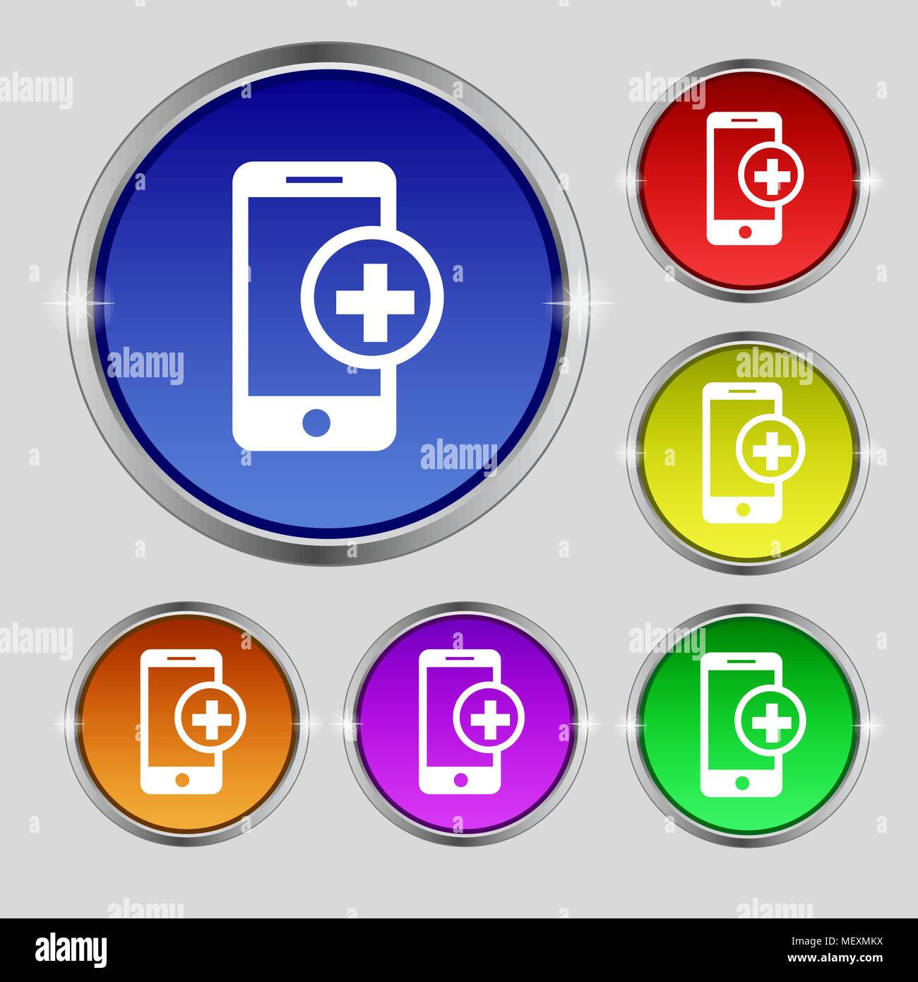 Mobile devices sign icon. mobile with symbol plus. Map pointers ...