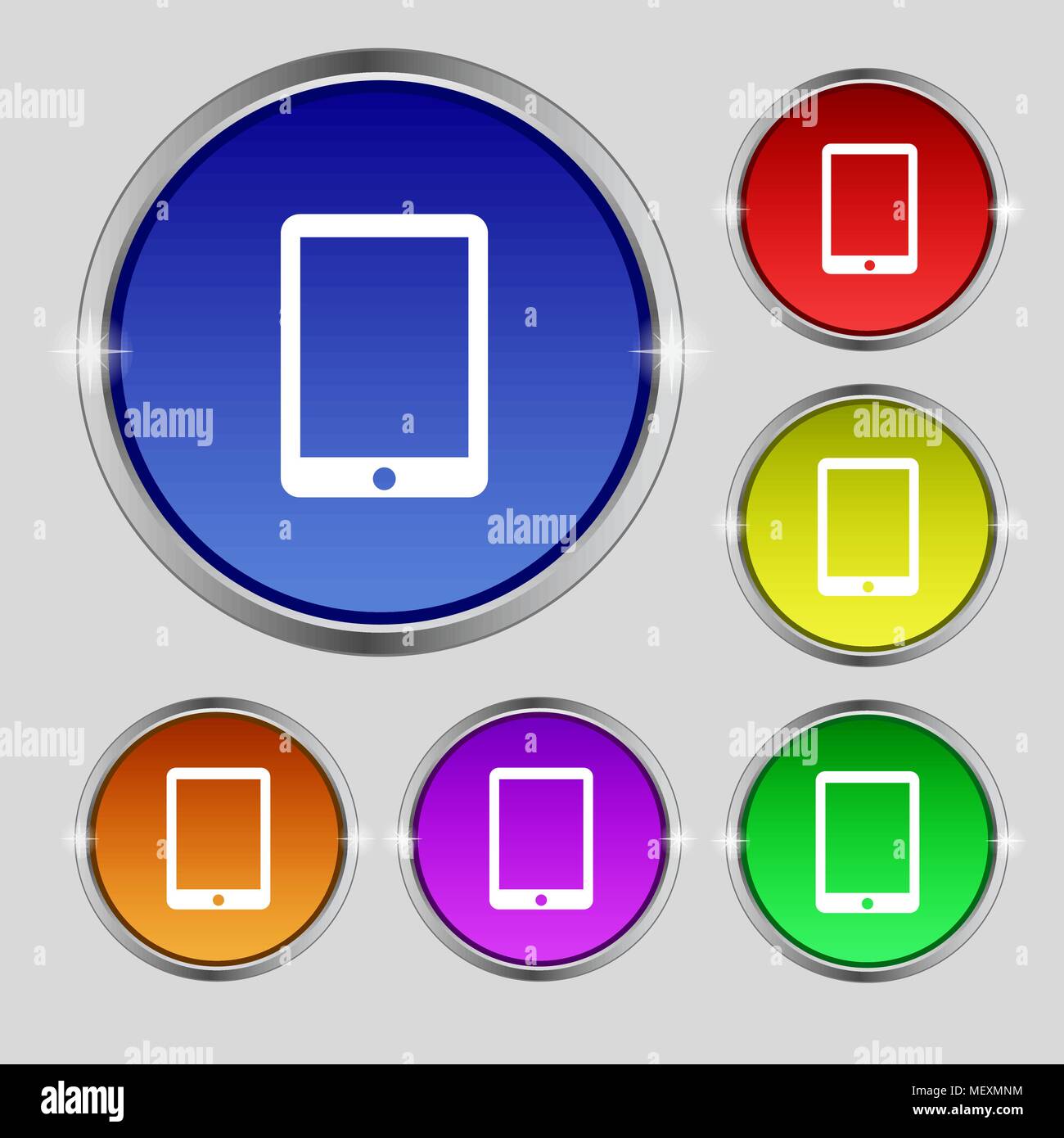 Tablet sign icon. smartphone button. Set colur buttons. Vector ... Tablet sign icon. smartphone button. Set colur buttons. Vector ...