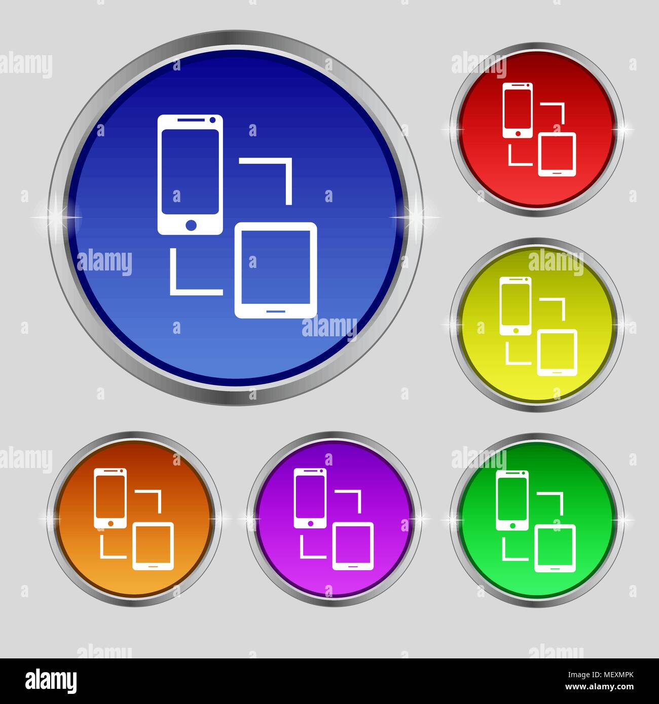 Synchronization sign icon. communicators sync symbol. Data exchange ...