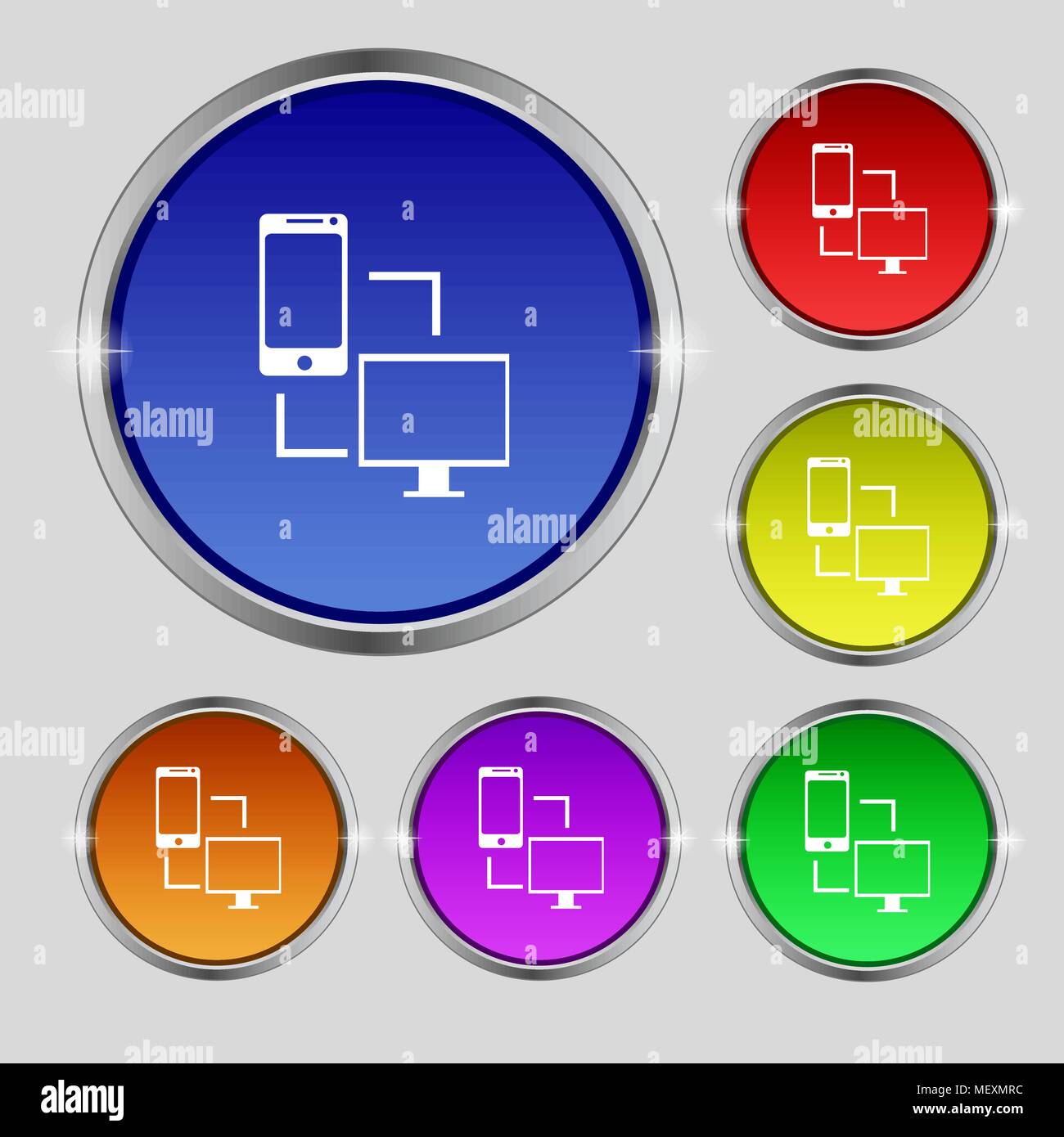 Synchronization sign icon. communicators sync symbol. Data exchange ...