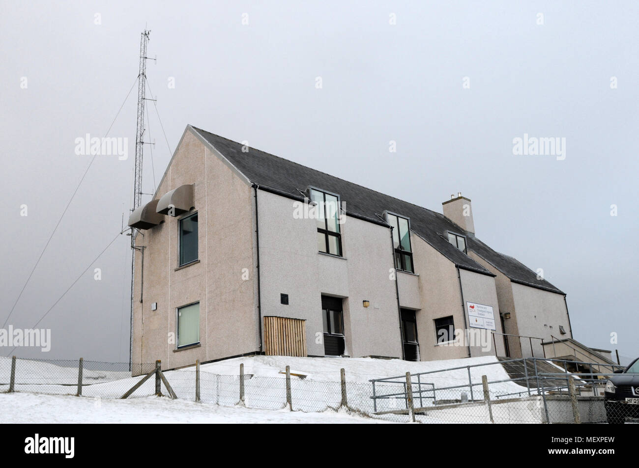 Shetland Coastguard station at the knob in Lerwick Shetland Stock Photo ...