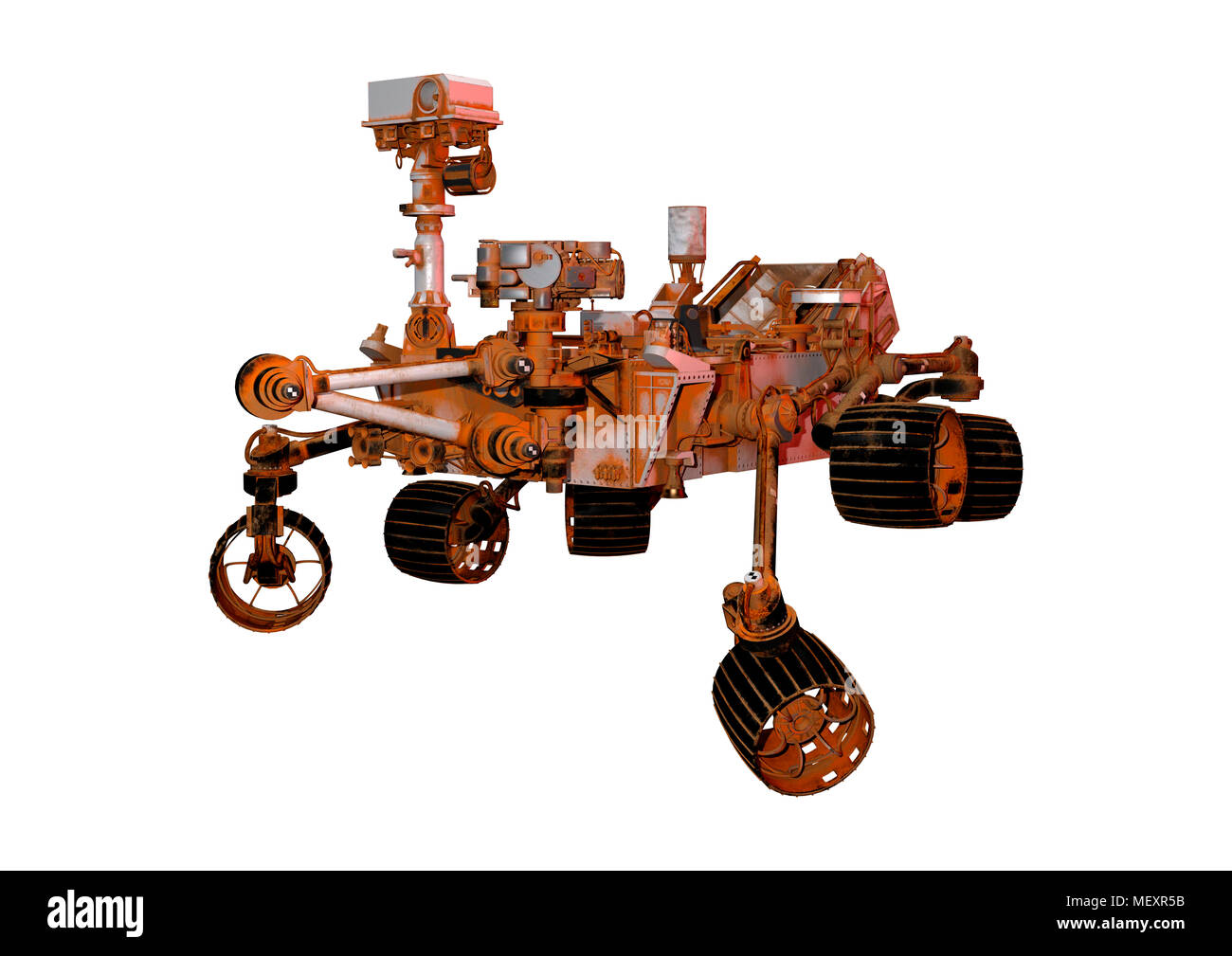 Curiosity Rover White Background