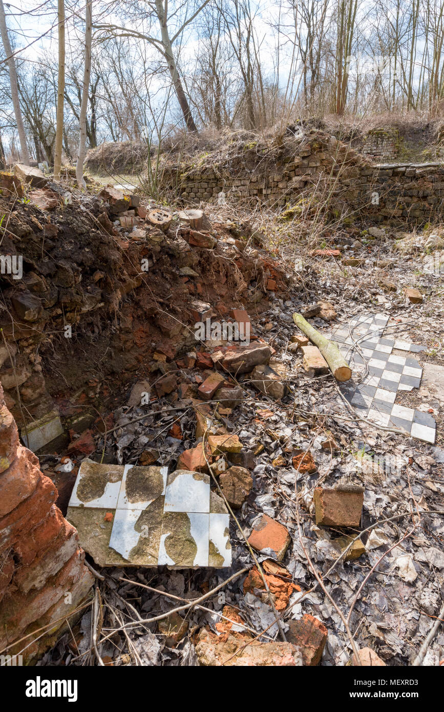 Ghost town of Kustrin, ruins of deserted Prussian town destroyed by the ...