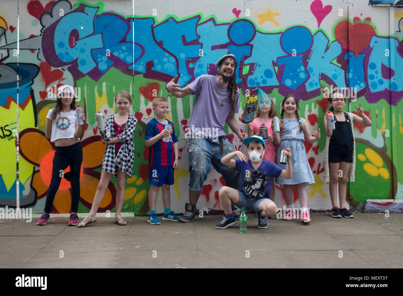 Graffiti Class in Croydon Stock Photo - Alamy