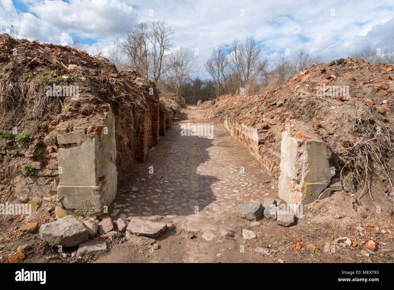 Ghost town of Kustrin, ruins of deserted Prussian town destroyed by the ...