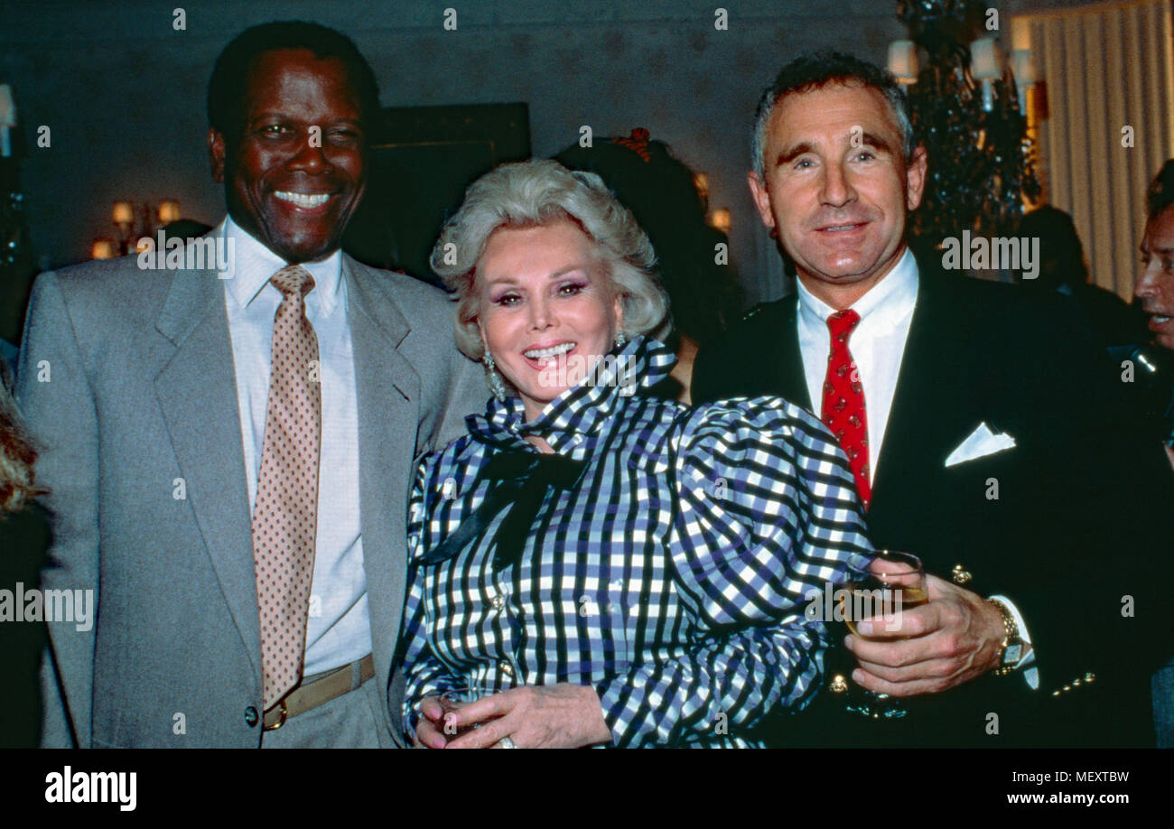 Sidney Poitier, Zsa Zsa Gabor, ungarisch amerikanische Schauspielerin ...