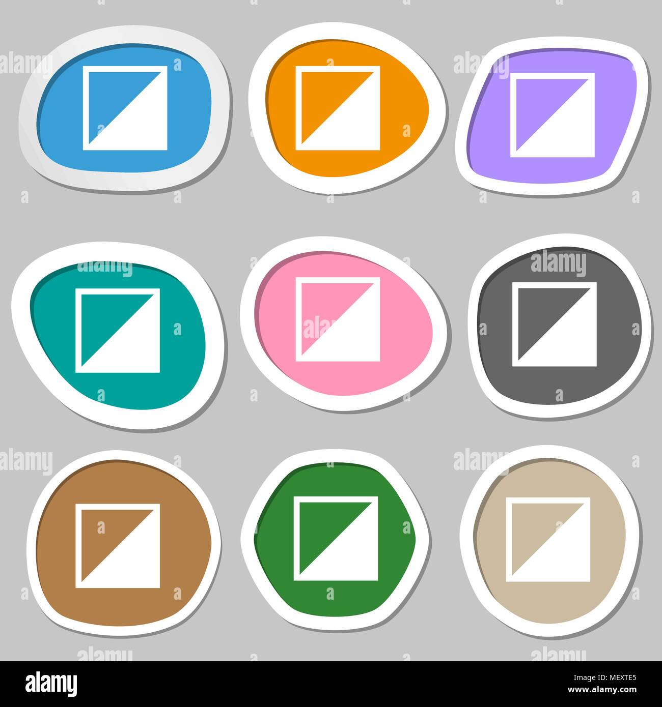 contrast icon sign. Multicolored paper stickers. Vector illustration ...