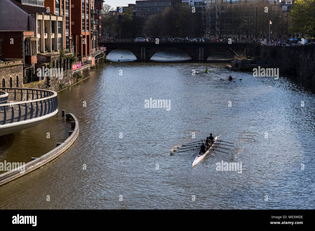 Rowing by Finzels Reach and Castle Bridge, Bristol. Bristol Project ...