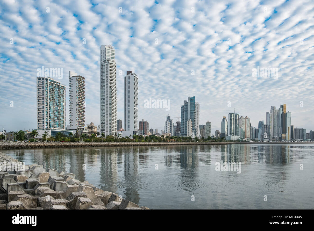 city skyline, skyscraper buildings, modern cityscape of Panama City ...