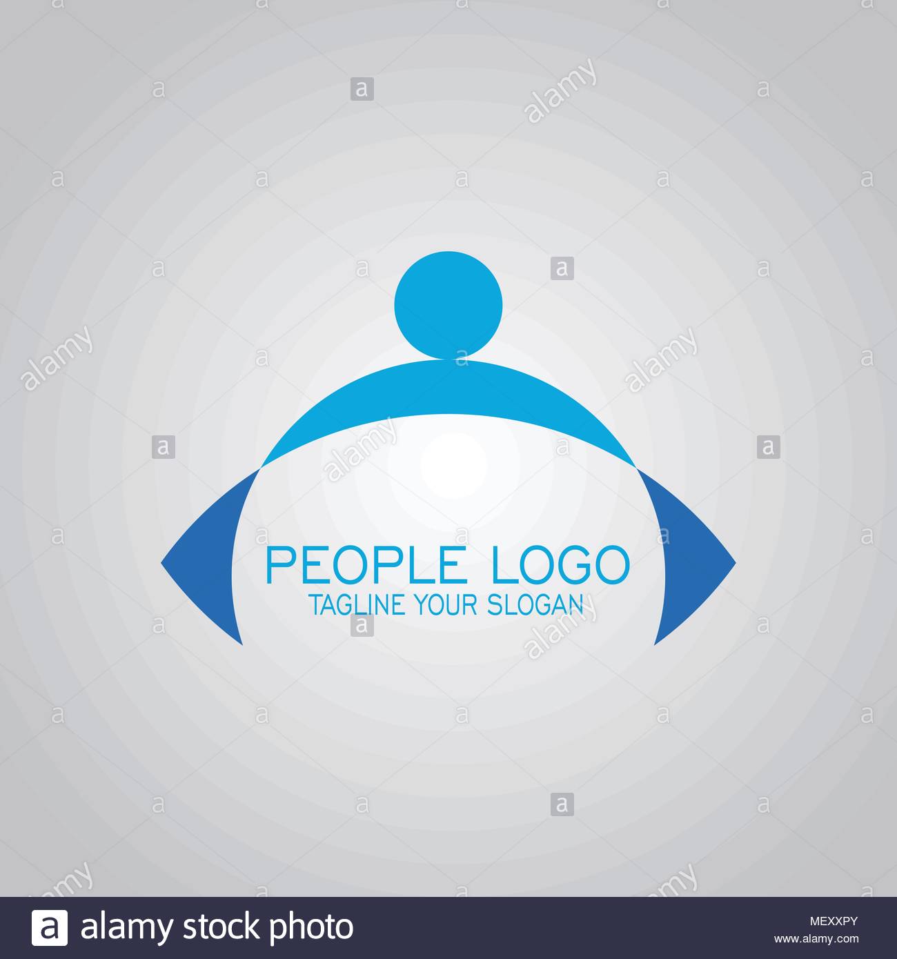 Blue Teamwork Group Logo Symbol Stock Photos & Blue Teamwork Group Logo ...