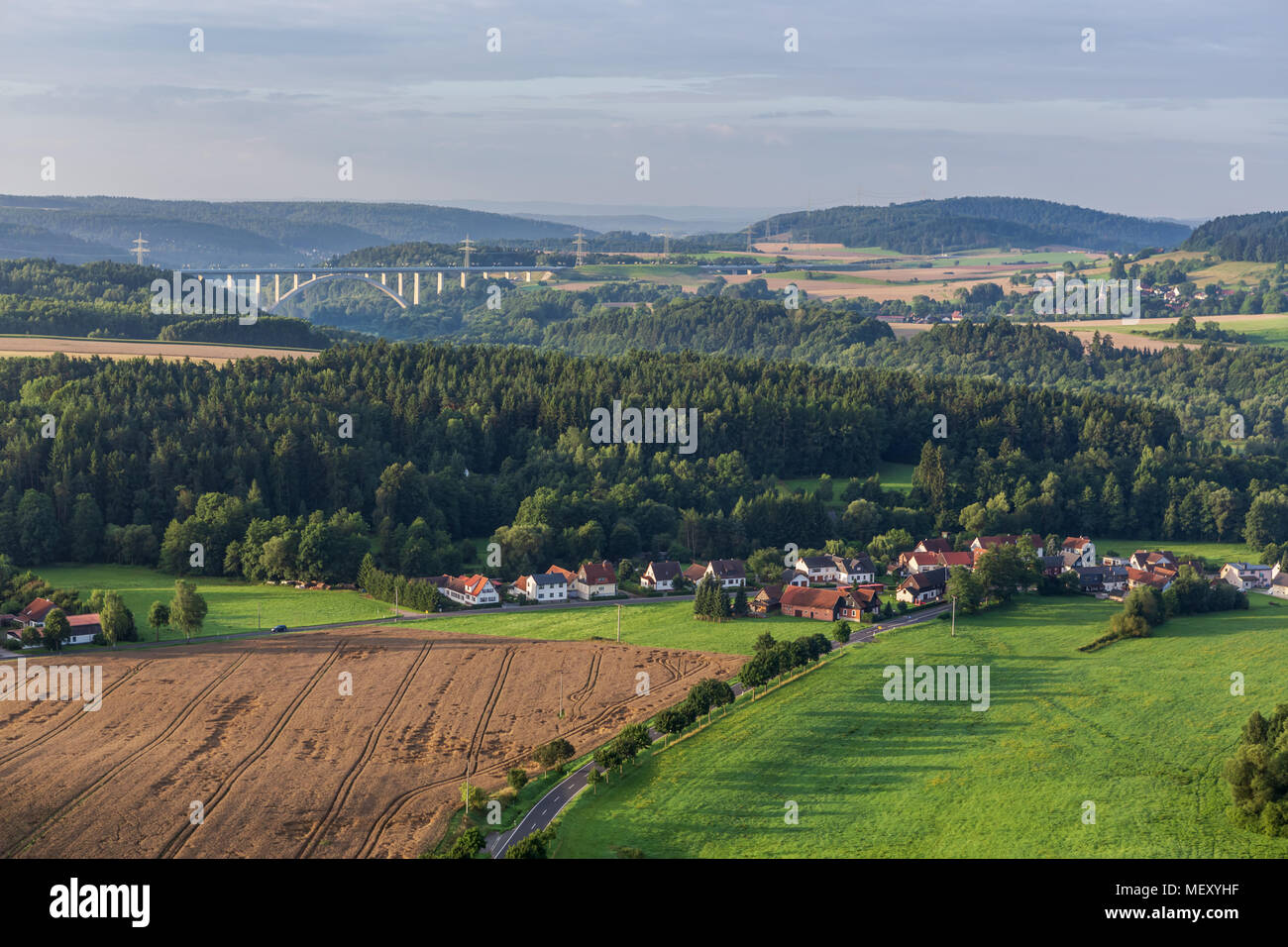 Air view of rural land in Germany Stock Photo - Alamy
