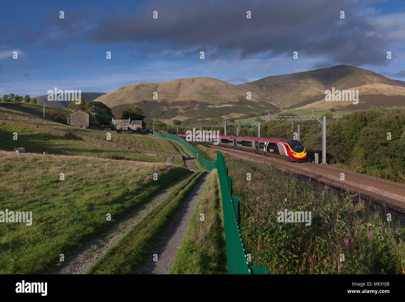 A Virgin Trains west coast Alstom Pendolino train at Lowgill (south of ...